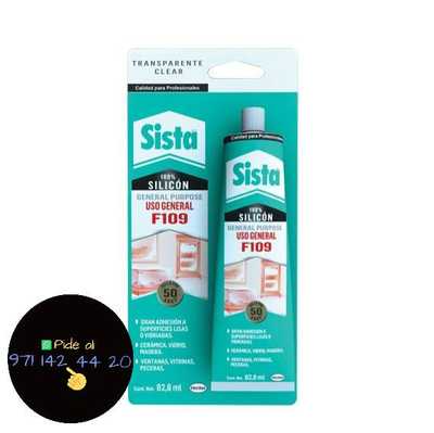 Sellador Silicon SISTA - Transparente Usos Generales 82.8ml F109 | Casa ...